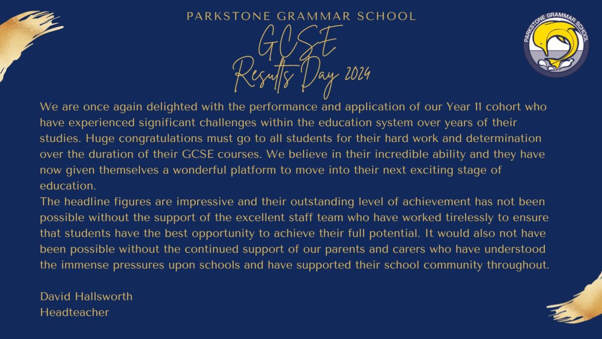 Examinations & Results | Parkstone Grammar School, Poole, Dorset, UK
